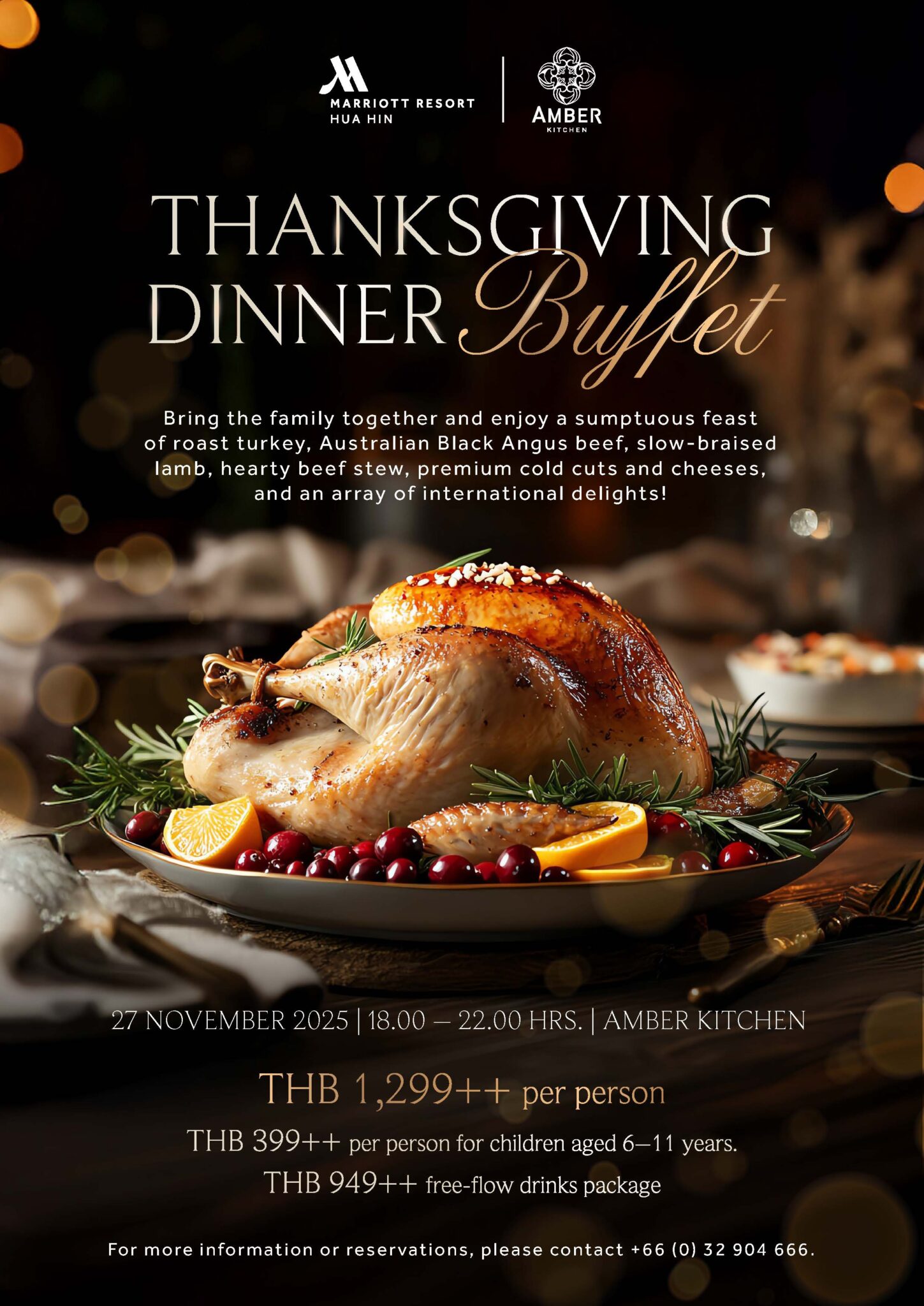 Hua Hin Marriott Resort – Thanksgiving Dinner Buffet – Swiss Society ...